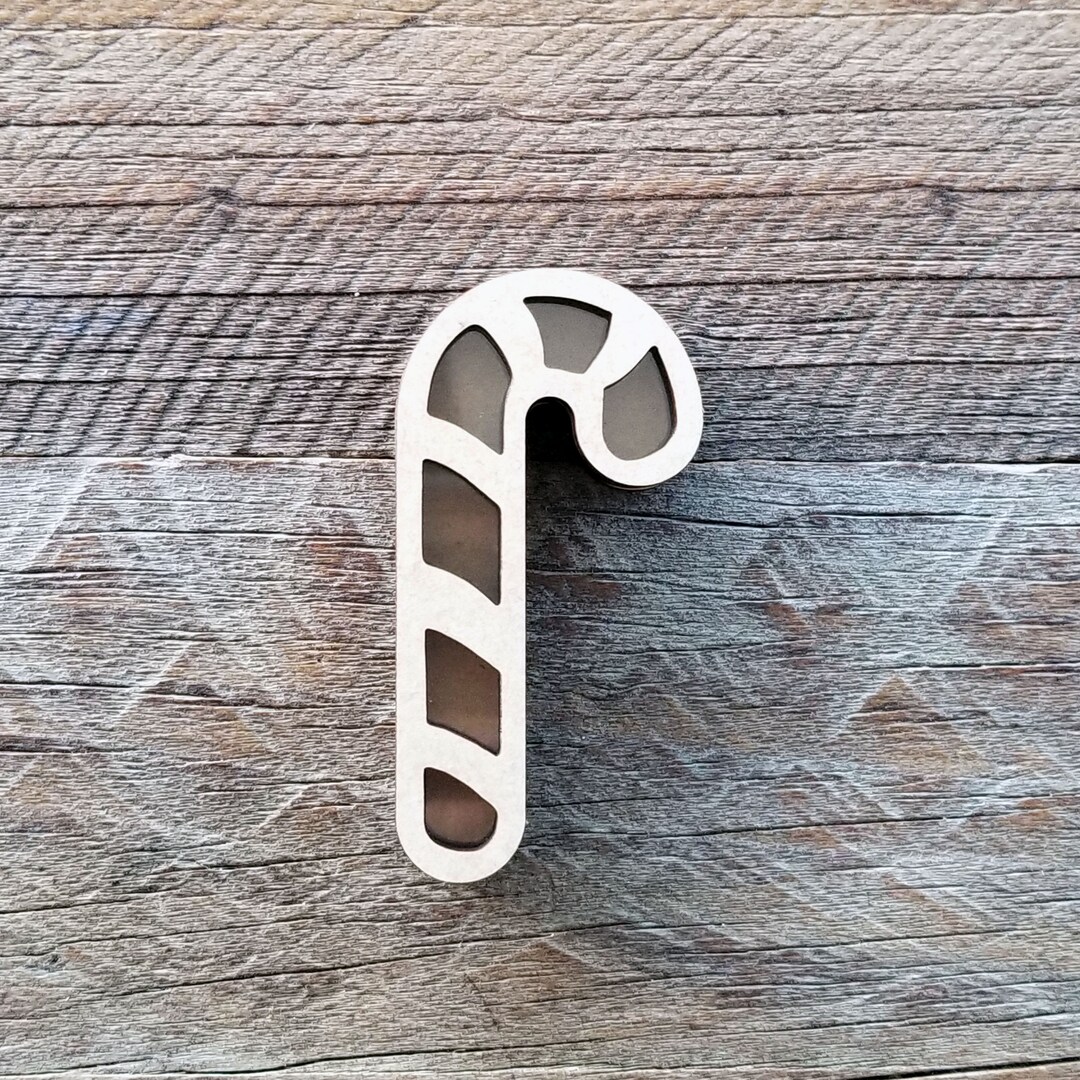 Candy Cane Shaker Craft Set - Laser Cut MDF and ACRYLIC - Etsy