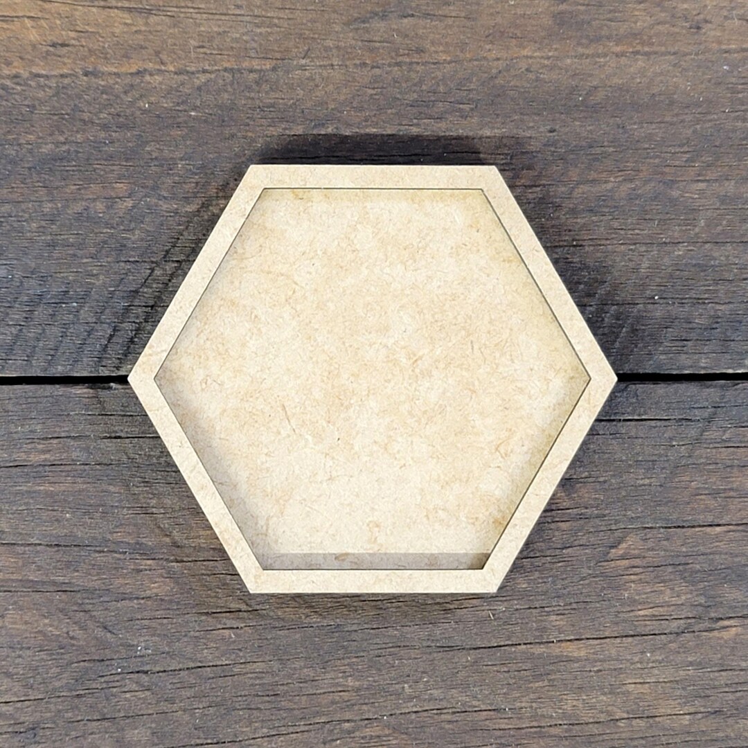 MDF Hexagon With Frame – DIY Craft Blank - Etsy