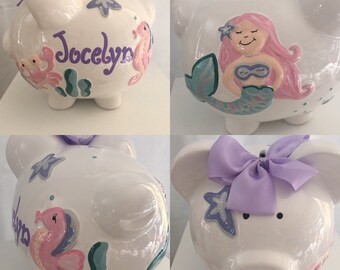 Mermaid Piggy Bank | Etsy