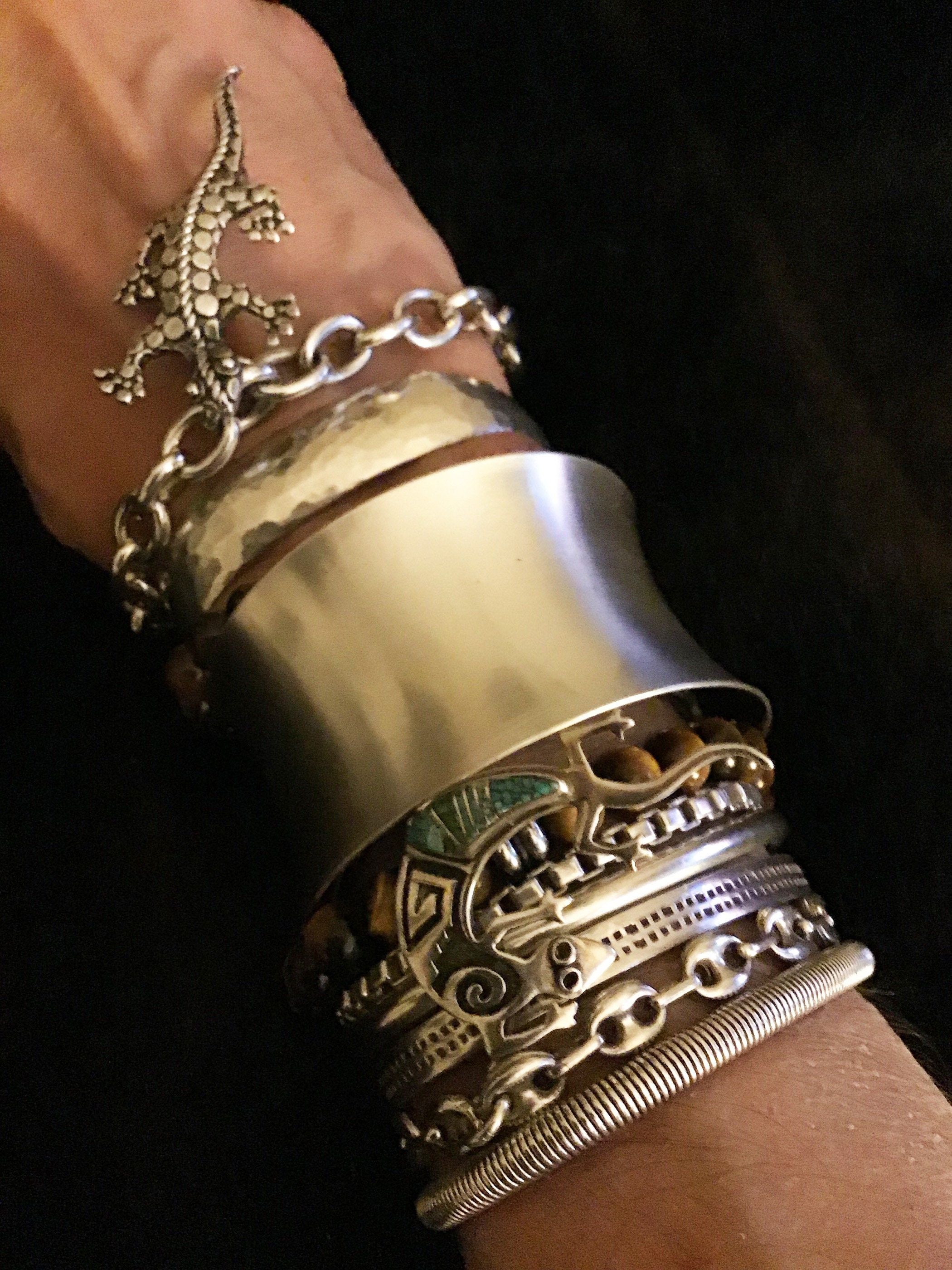 Wide Sterling Silver Cuff Bracelet Etsy