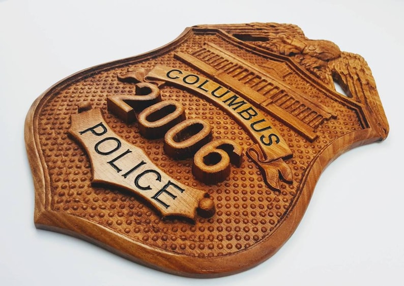 Columbus Police Department Personalized Badge Plaque | Etsy