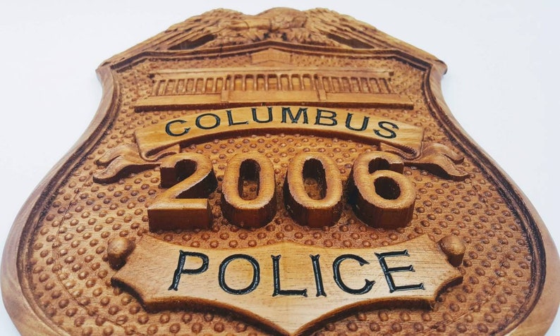 Columbus Police Department Personalized Badge Plaque | Etsy