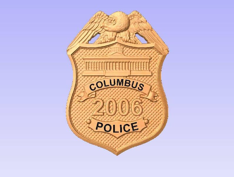 Columbus Police Department Personalized Badge Plaque | Etsy