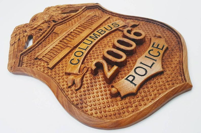Columbus Police Department Personalized Badge Plaque | Etsy