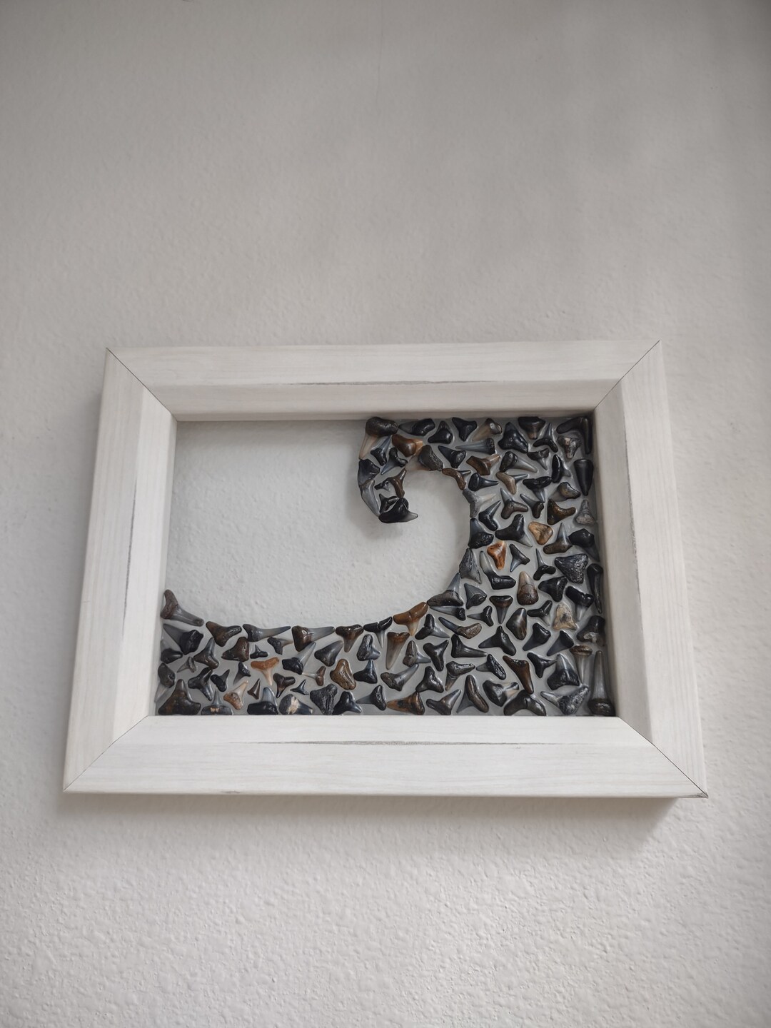 Framed Shark Teeth Wave - Etsy