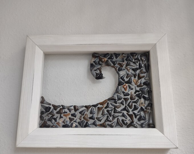 Framed Shark Teeth Wave - Etsy