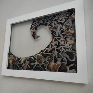 Framed Shark Teeth Wave - Etsy