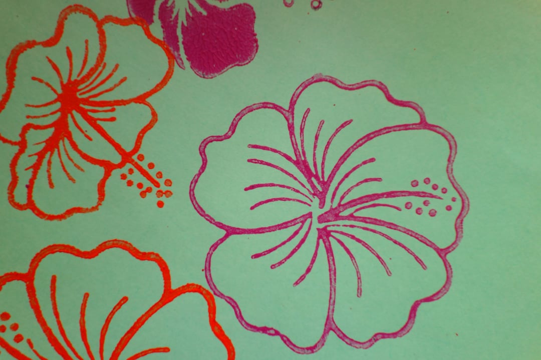 Floral Block Printing Stamp Hibiscus Flower Pattern Stamp for Soap ...