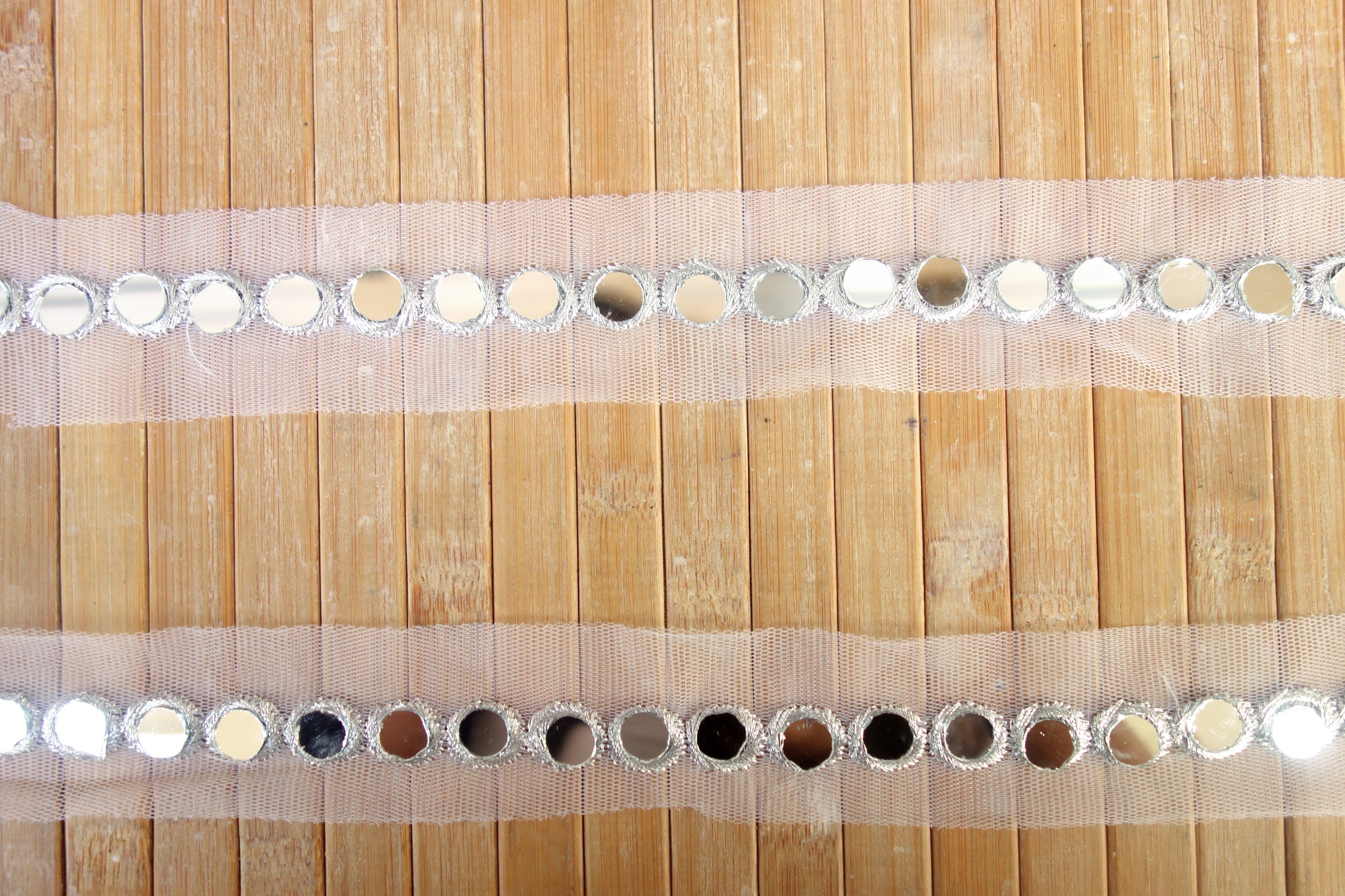 9.8 Yards silver colour Mirror Work trim original mirror work | Etsy