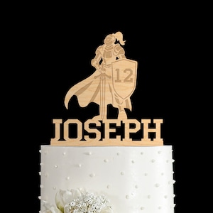 Knight Cake Topper Birthday,knight in Armor Custom Topper,knight Party ...