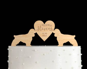Cocker Spaniel Wedding Cake Topper - Etsy