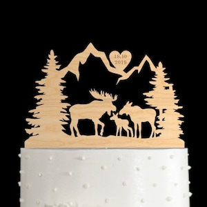 Moose Cake Topper,moose Wedding Topper,moose Wedding Cake Topper,cake ...