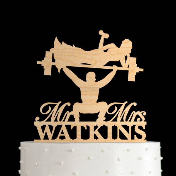 Cake Topper of Bodybuilding for Wedding - Etsy