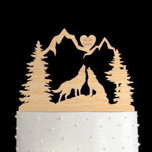 Wolf Wedding Cake Topper,wolf Cake Topper,wolves Cake Topper,cake ...