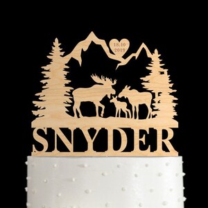 Moose Cake Toppermoose Wedding Toppermoose Wedding Cake - Etsy