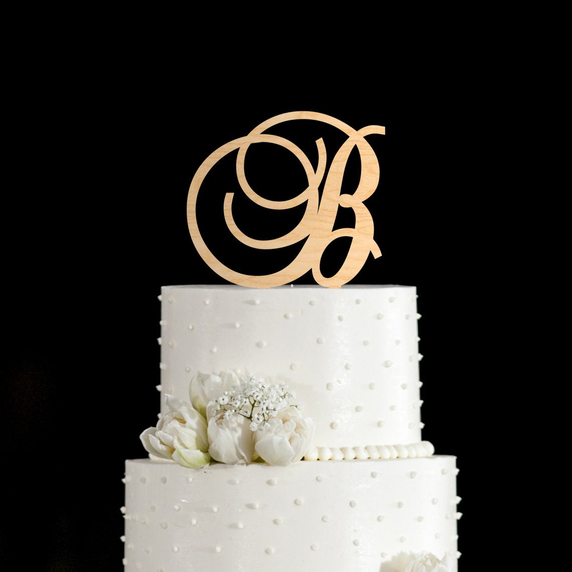 Letter cake toppersingle letter topperInitial cake | Etsy