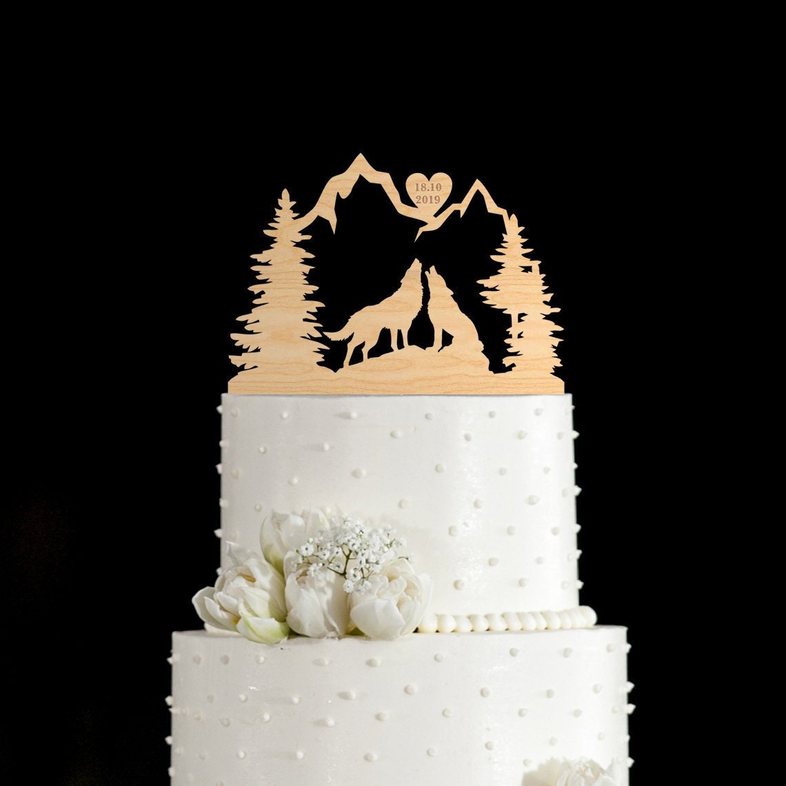Wolf Wedding Cake Topper,wolf Cake Topper,wolves Cake Topper,cake ...