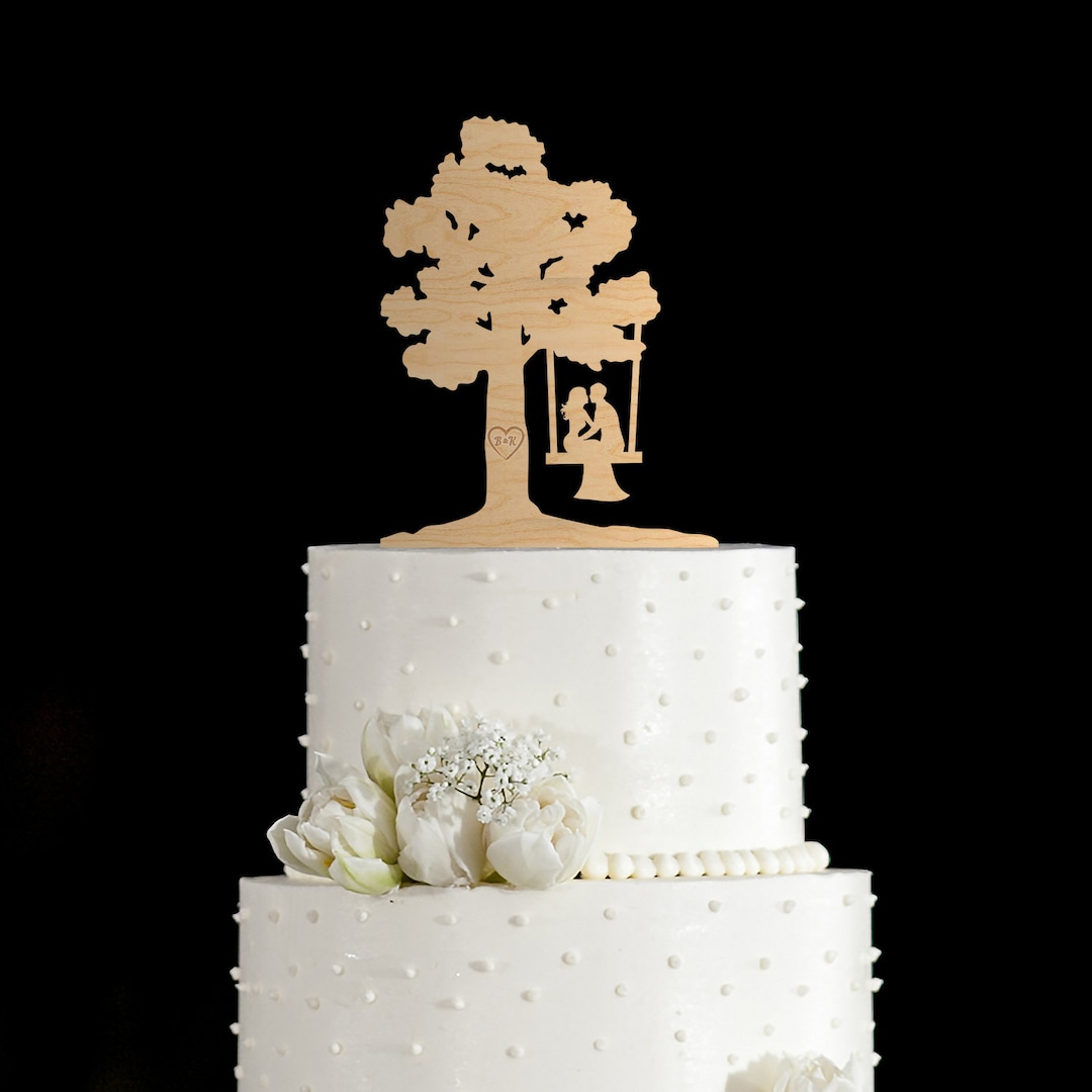 Tree Swing Cake Topper,tree Cake Topper,bride Groom Cake Topper,tree ...