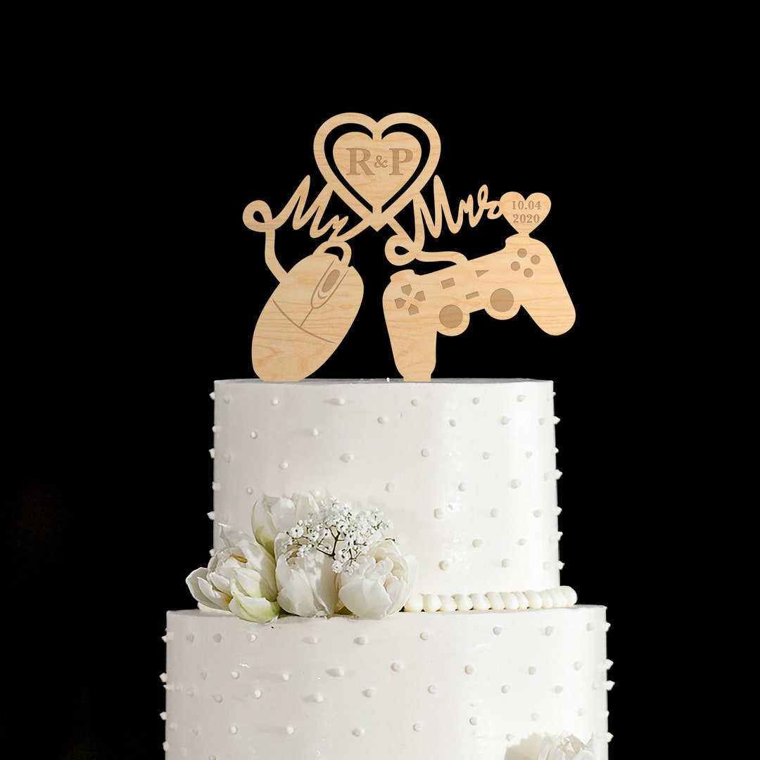 Gaming Controller Computer Mouse Gamer Wedding Cake Topper,laptop Mouse ...
