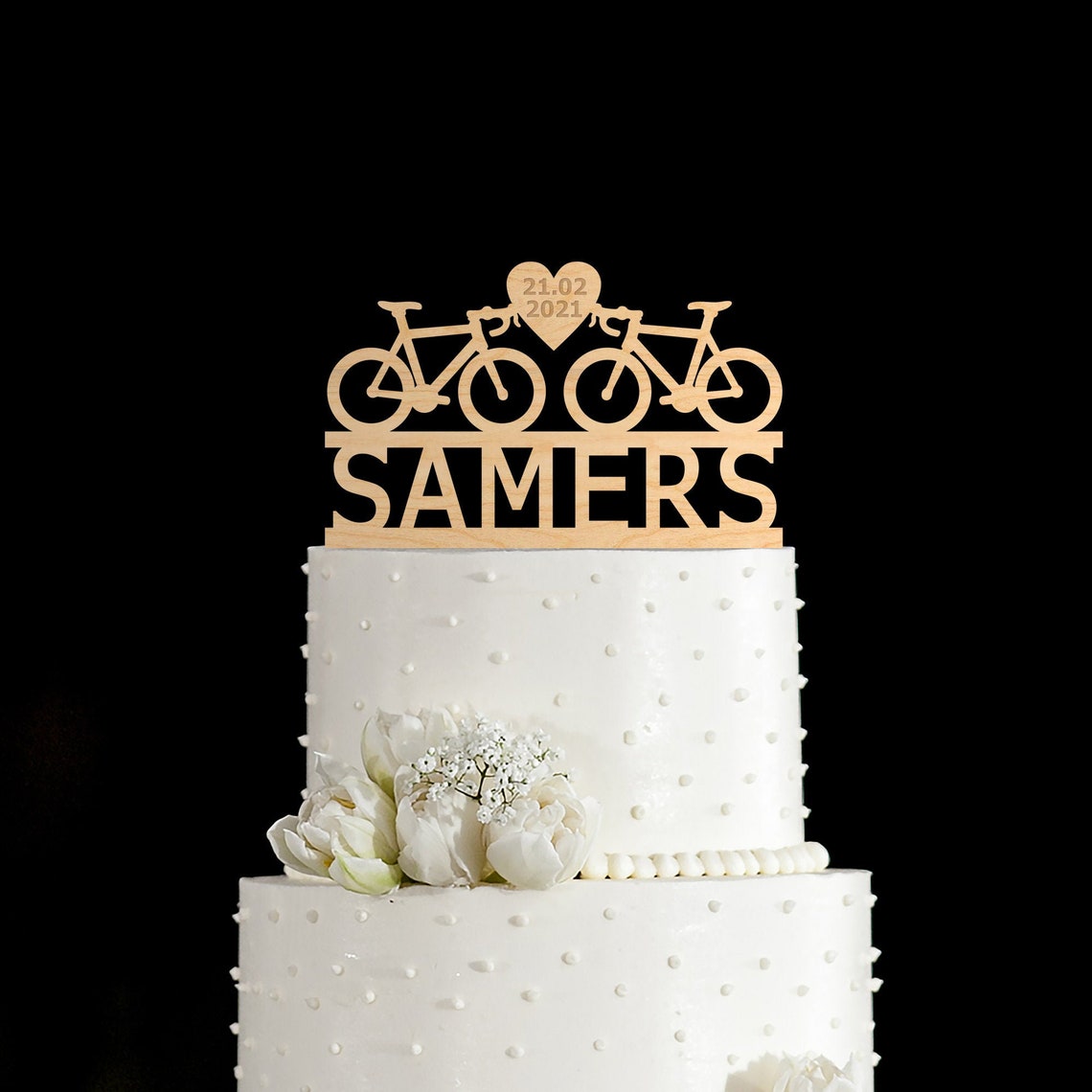 Road bikes cake topperBike wedding cake topperBicycle cake | Etsy