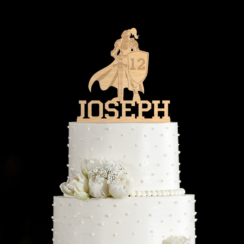 Knight Cake Topper Birthdayknight in Armor Custom - Etsy
