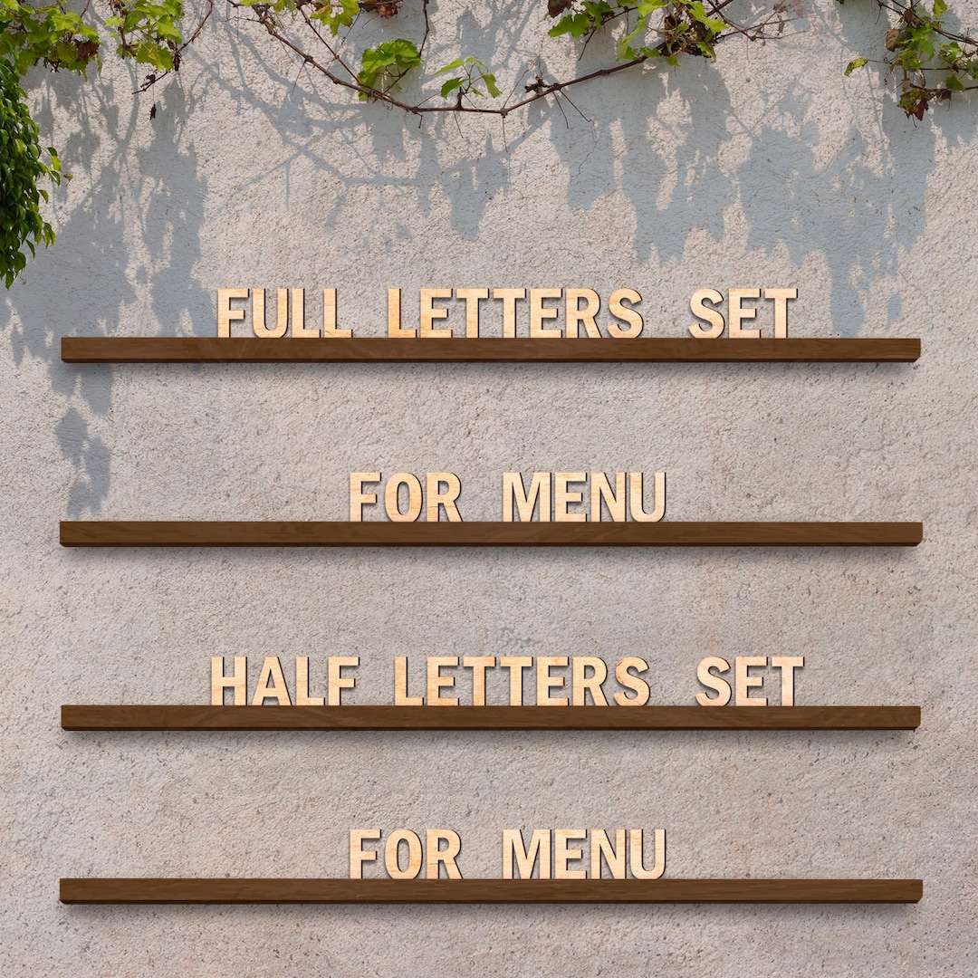 Letters Set for Menu, Changeable Letters for Menu Board, Set of Letters ...
