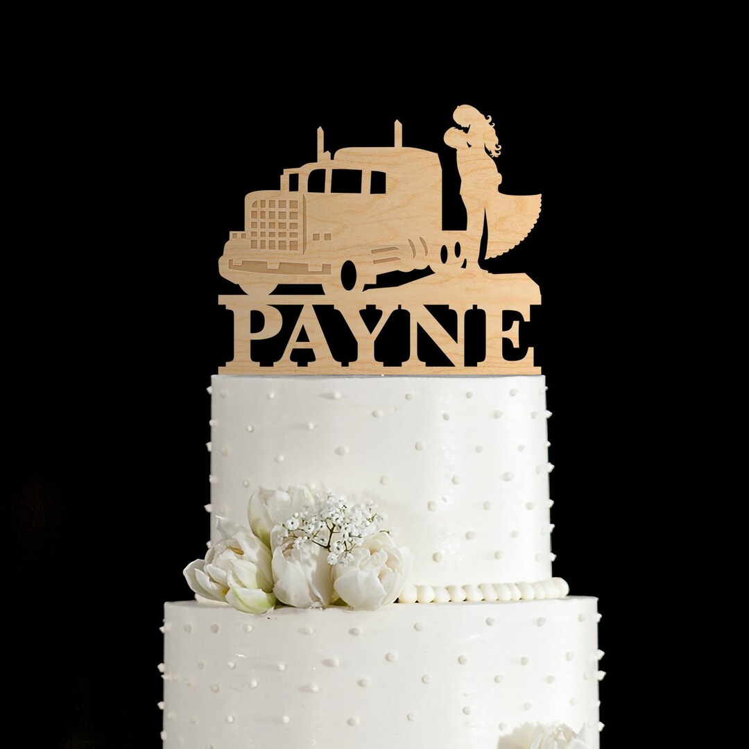 Truck Cake Topper,truck Wedding Cake Topper,trucker Wedding Cake Topper ...