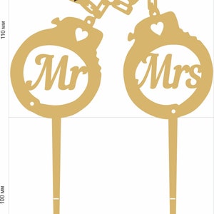 Handcuff Cake Topper,handcuff Wedding Cake Topper,cake Toppers for ...