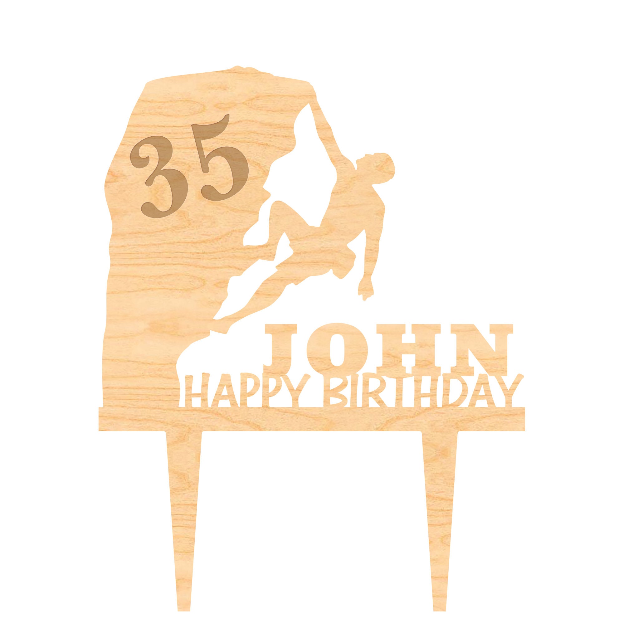 Climbing Birthday Cake Topper, Rock Climbing Cake Topper, Man Climber ...