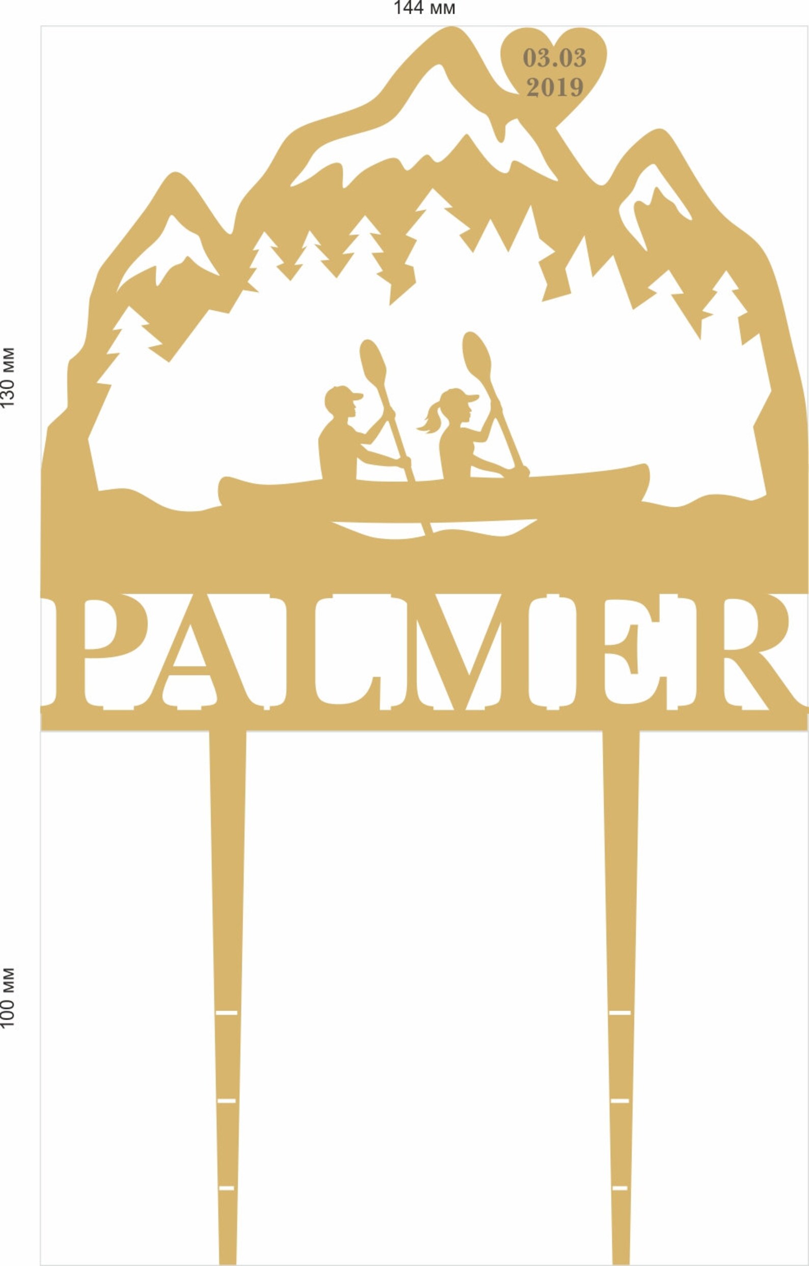 Kayaker Cake Topper,kayaking Topper,kayak Cake Topper,mountain Wedding ...