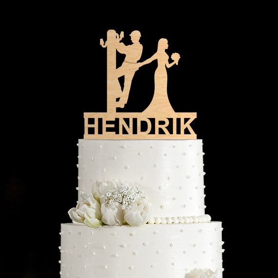 Custom Lineman Cake Topper Wedding Funnyelectrician Wedding | Etsy