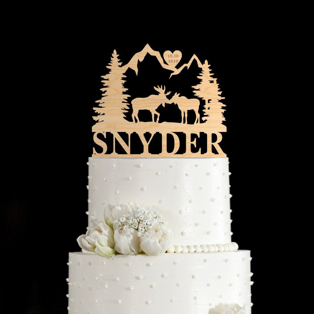Moose Cake Topper,moose Wedding Topper,moose Wedding Cake Topper,cake ...
