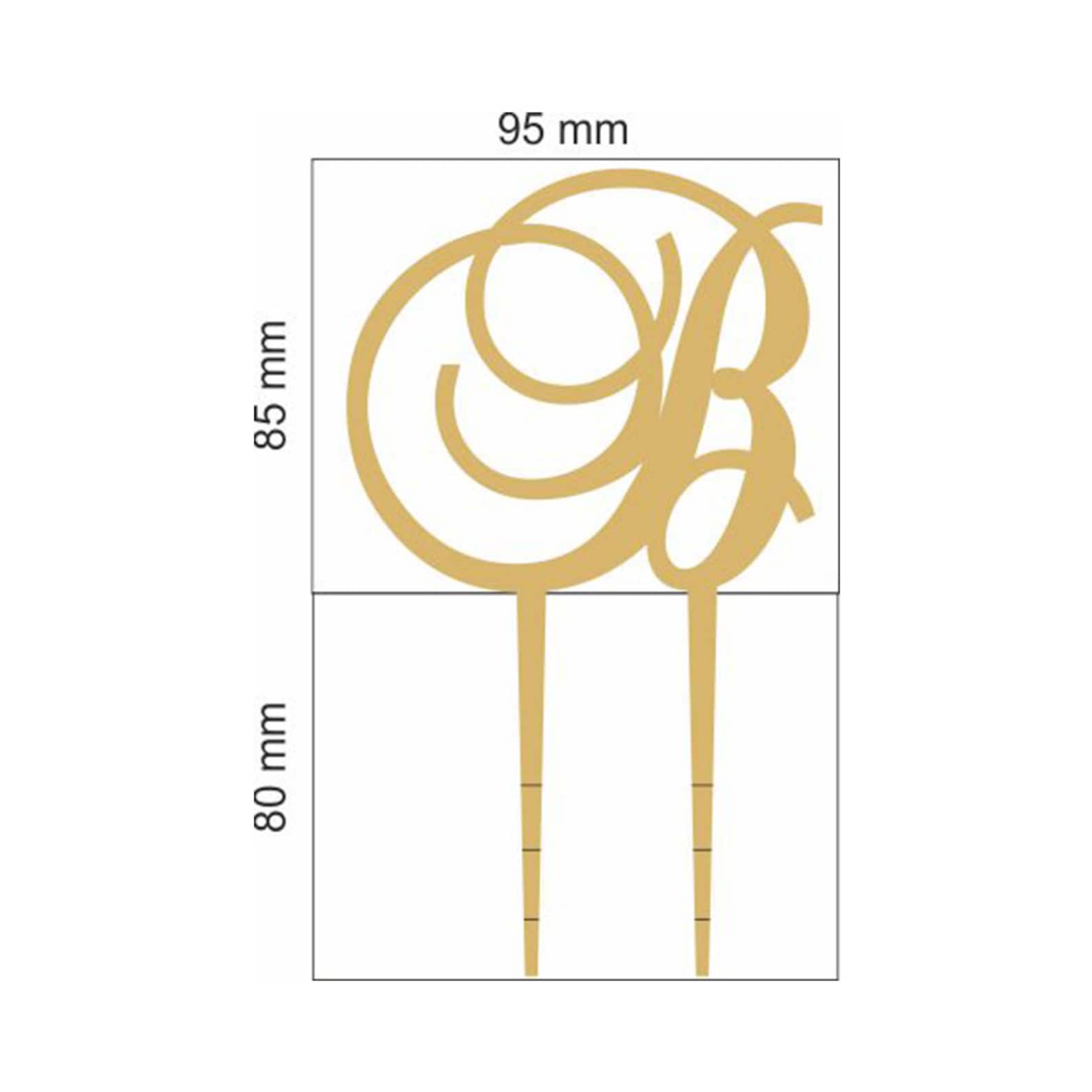 Letter cake toppersingle letter topperInitial cake | Etsy