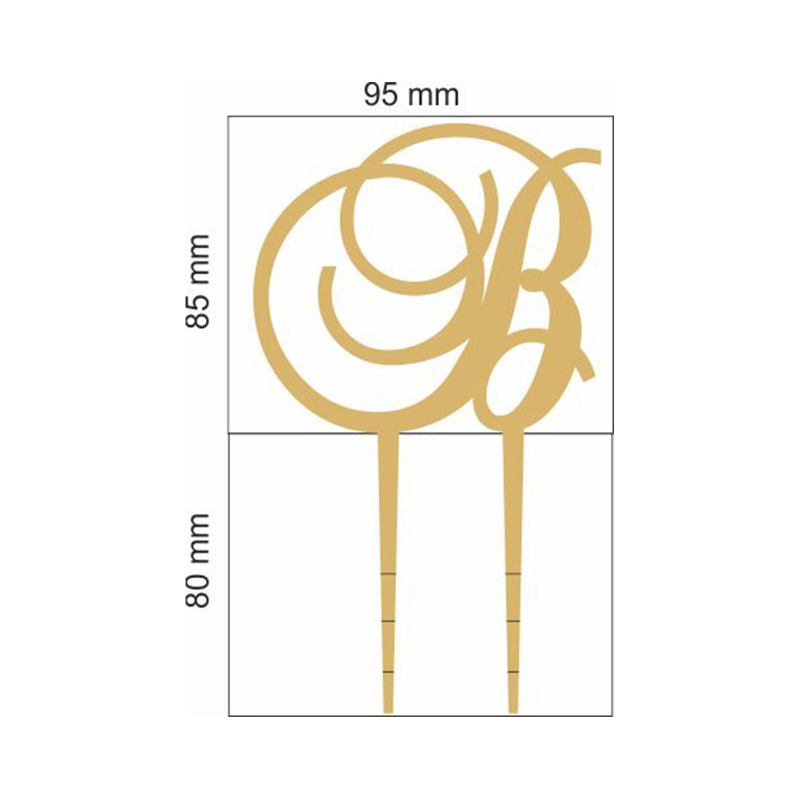 Letter cake toppersingle letter topperInitial cake | Etsy