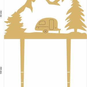 Happy Camper Wedding Cake Topper,camper Van Topper,camper Trailer Cake ...