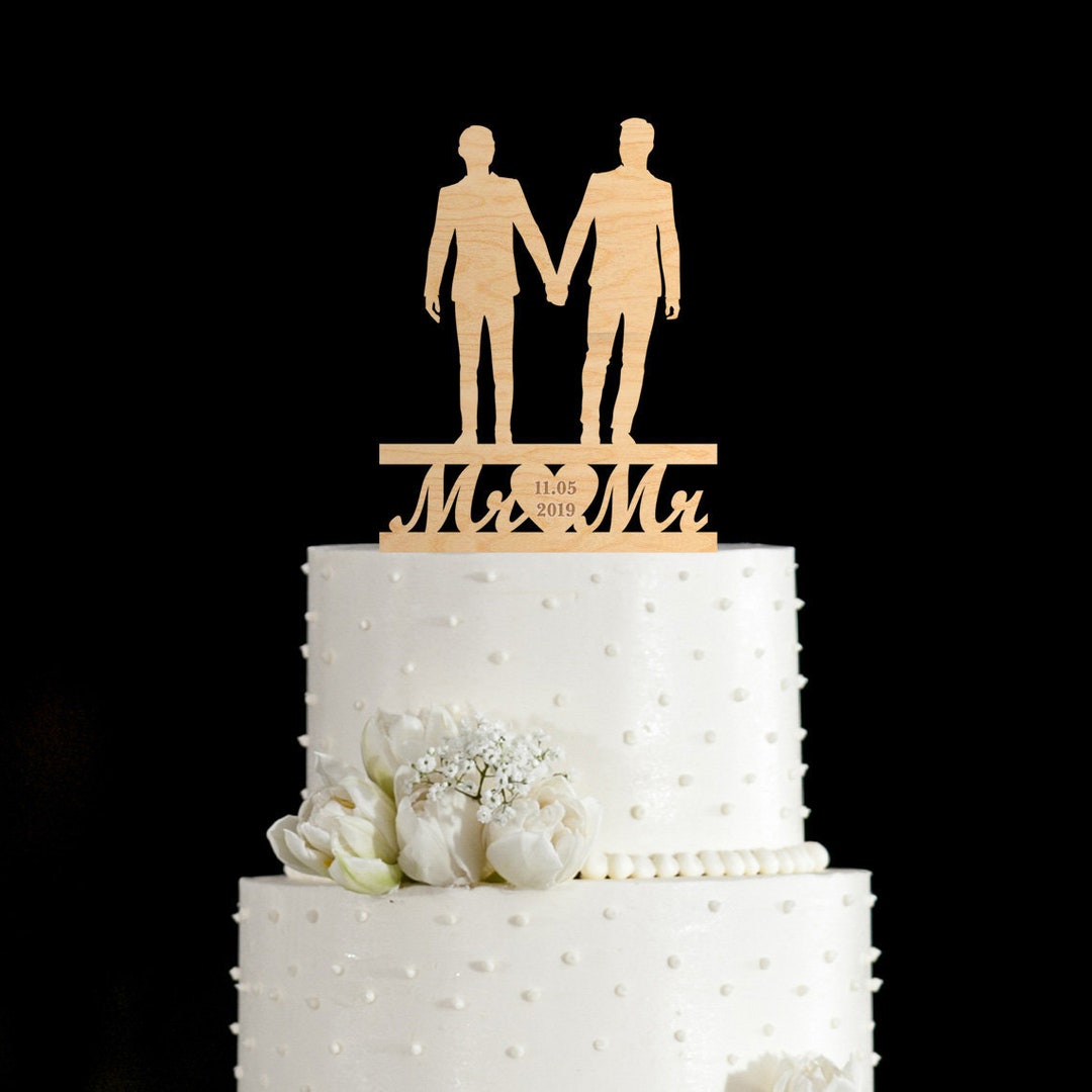 Gay Man Wedding Cake Topper,gay Cake Topper Wedding,gay Wedding Cake ...