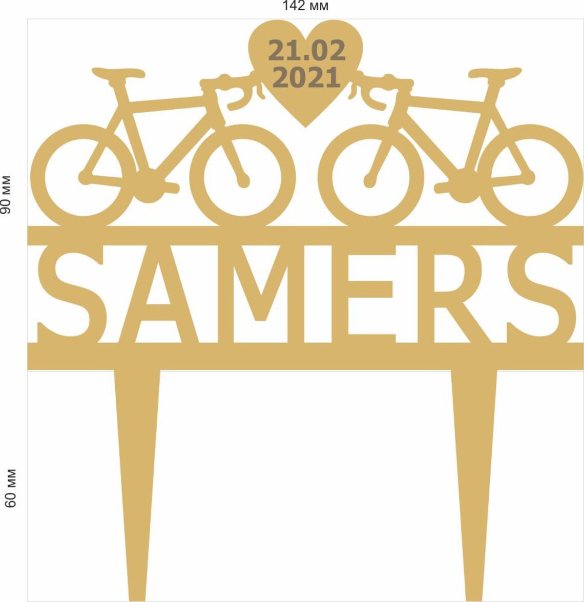 Road bikes cake topperBike wedding cake topperBicycle cake | Etsy