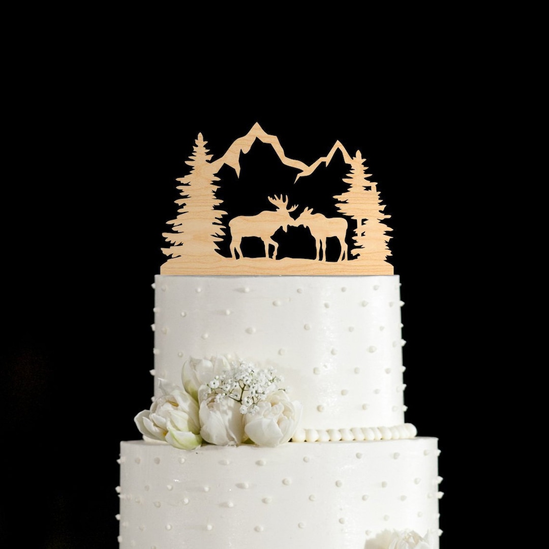 Moose Cake Topper,moose Wedding Topper,moose Wedding Cake Topper,cake ...