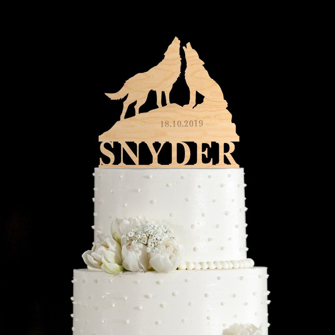 Wolf Wedding Cake Topper,wolf Cake Topper,wolves Cake Topper,cake ...