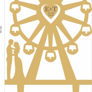 Ferris Wheel Mr and Mrs Wedding Cake Topper,retro Ferris Wheel Cake ...