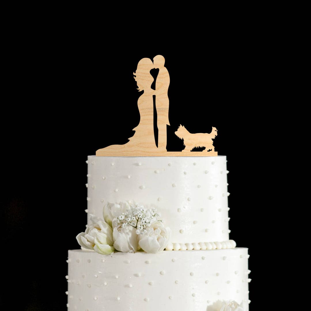 Yorkie Wedding Cake Topper, Dog Silhouette Cake Decor, 643 - Etsy