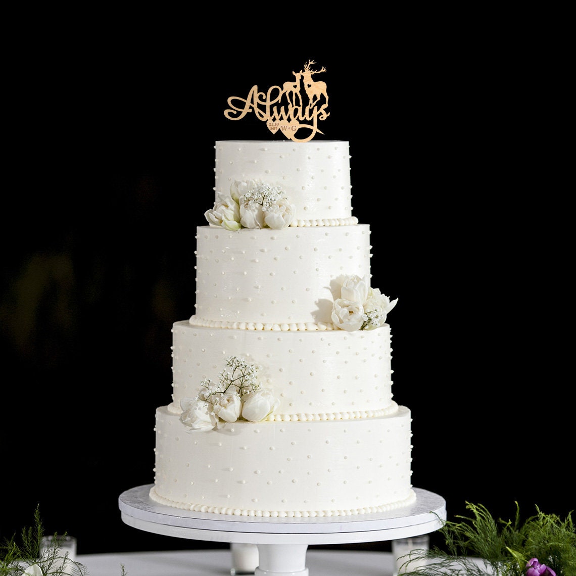 Always Buck and Doe Wedding Cake Topper,deer Wedding Cake Topper,her ...