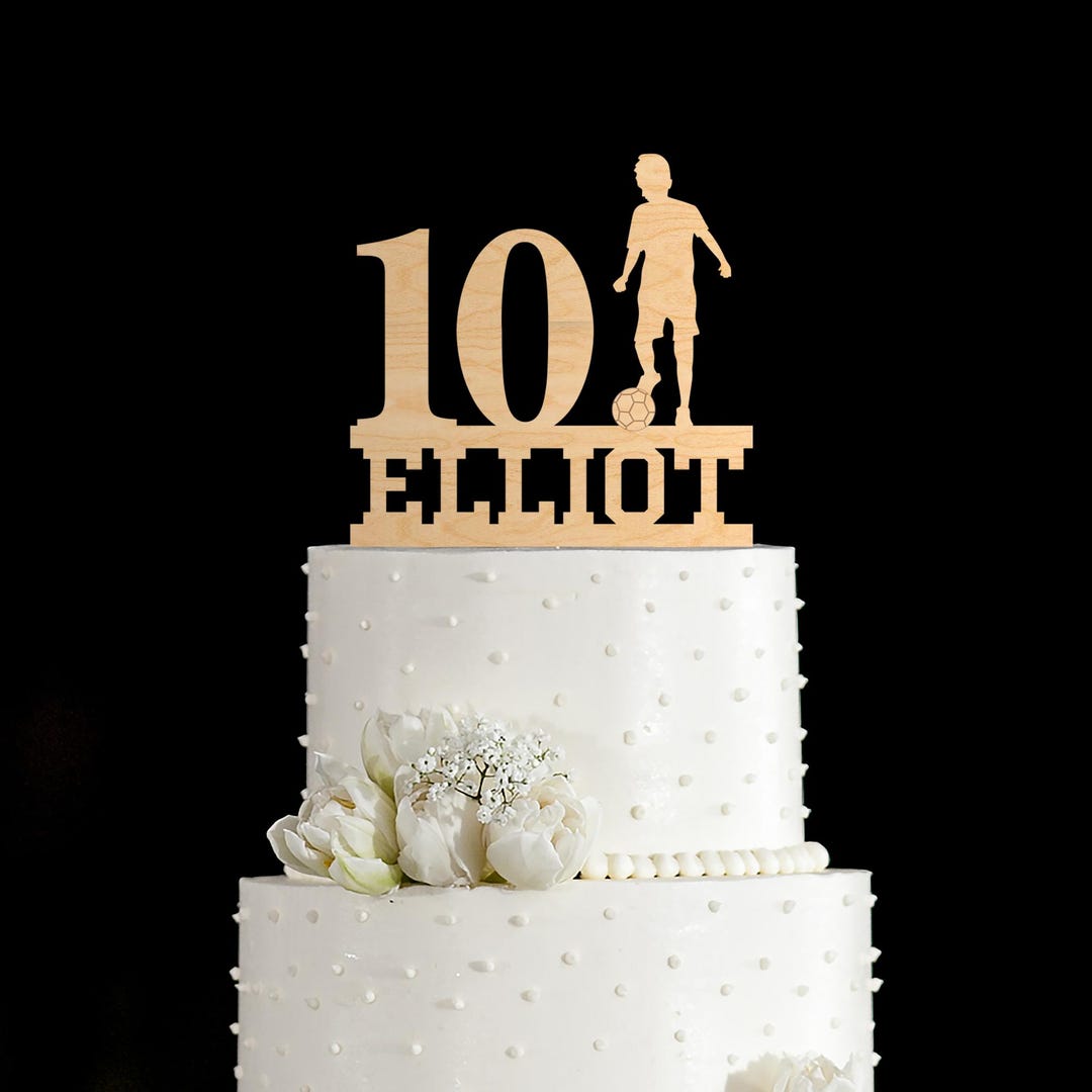 Soccer Player Cake Topper, Soccer Player Birthday Cake Topper, Football ...