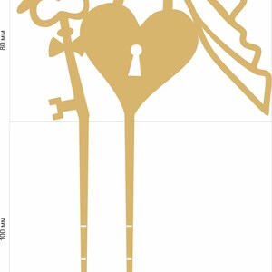 Key and Lock Cake Topper,heart Lock and Key Cake Topper,key to Heart ...