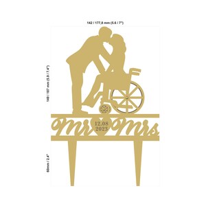 Wheelchair Wedding Cake Topper Custom,special Needs Topper,bride in ...