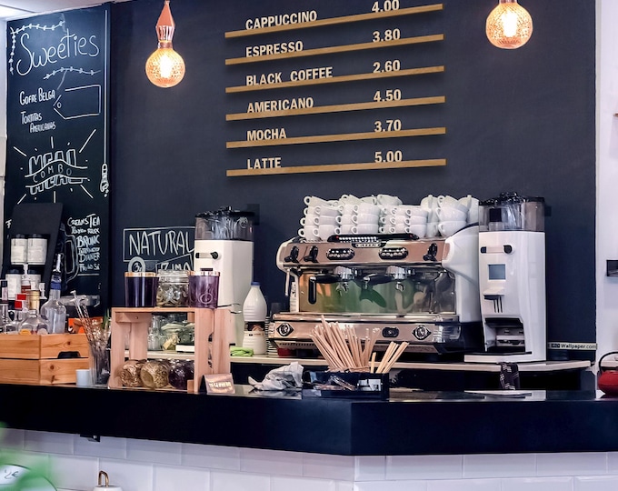Wall Mounted Menu Rails, Changeabe Letter Board, Cafe Wall Menu ...