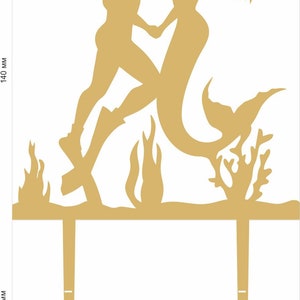 Mermaid Cake Topper,diving Cake Topper,mermaid Wedding Cake Topper ...