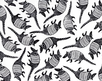 Ink Block Armadillo Print - Etsy