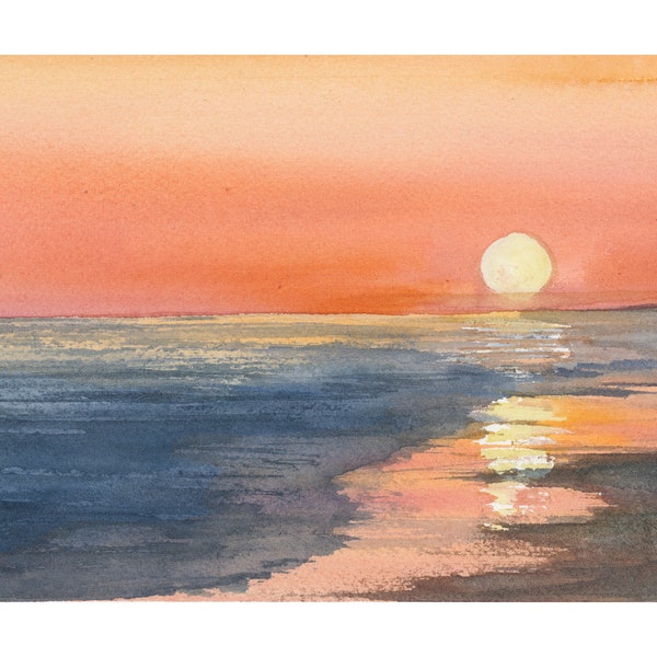 Beach Watercolor - Etsy