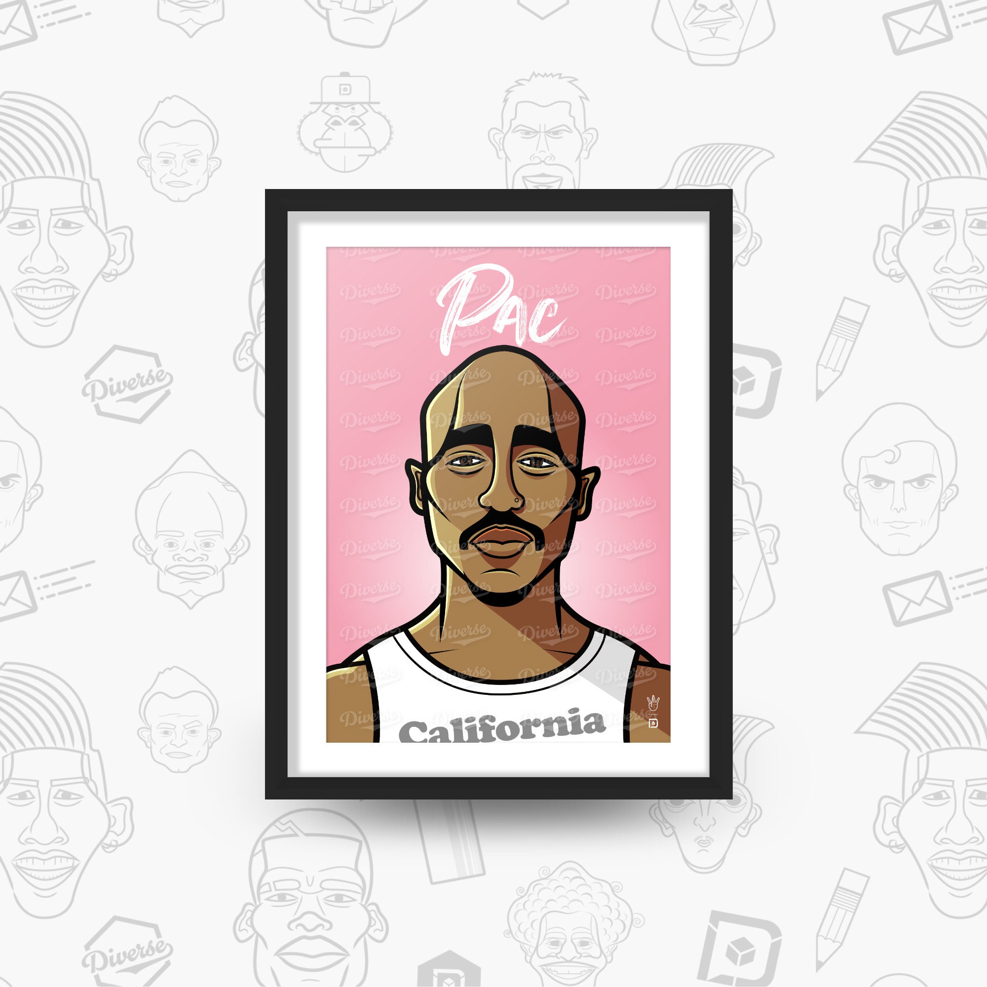 2PAC West Coast Legends Series: A4 Poster of Legendary Rapper 2pac ...